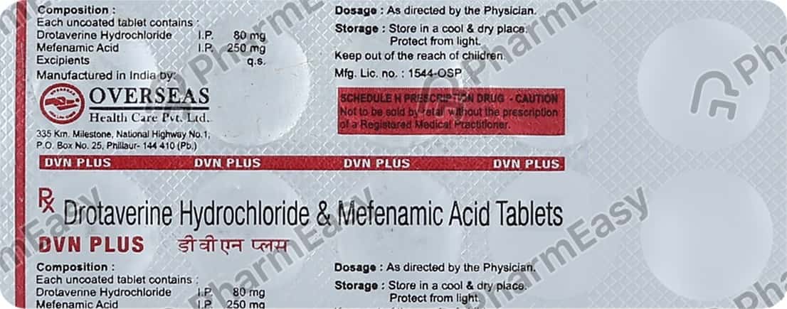 Dvn Plus Strip Of 10 Tablets: Uses, Side Effects, Price & Dosage ...
