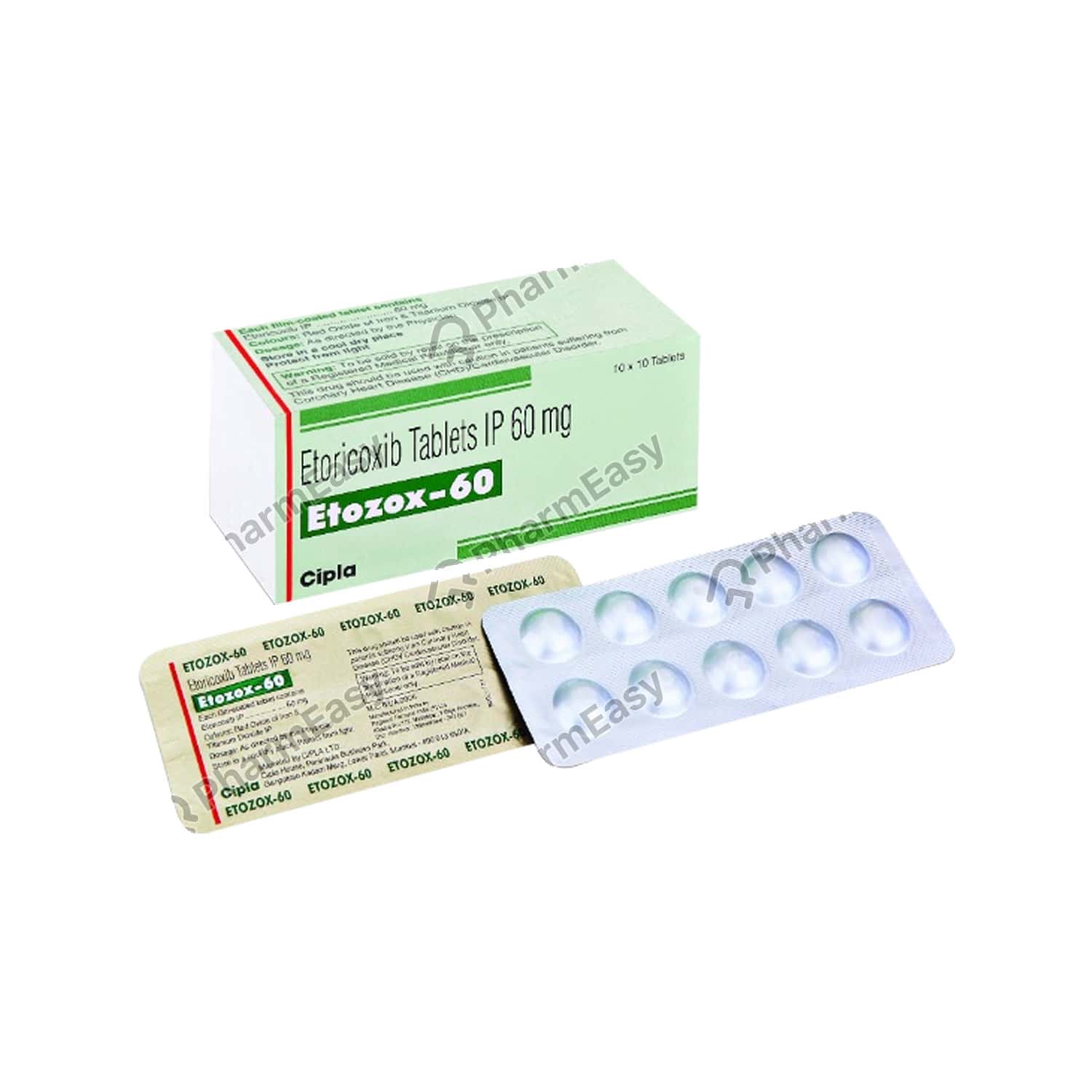 Etozox 60 MG Tablet (10) - Uses, Side Effects, Dosage, Composition ...