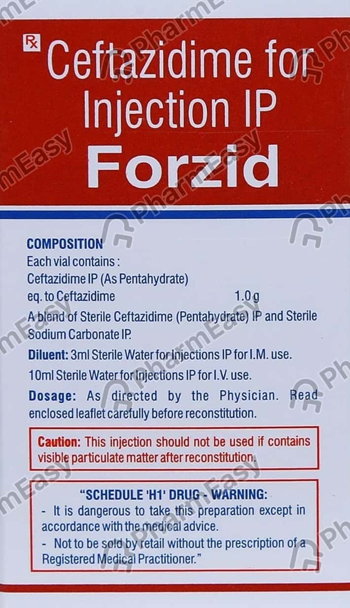 Forzid 1 GM Powder For Injection (1): Uses, Side Effects, Price ...