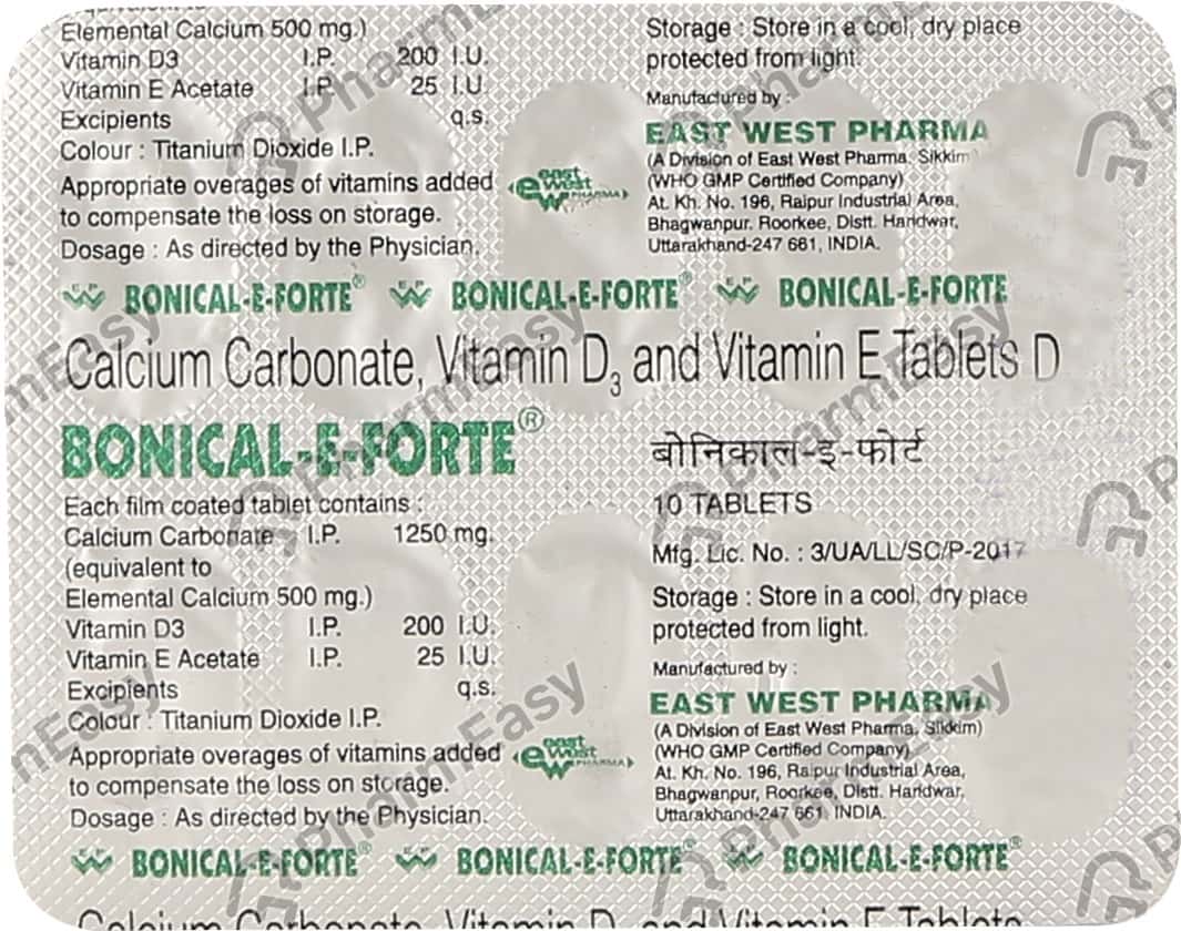 Buy Bonical E Forte Strip Of 10 Tablets Online at Flat 15% OFF | PharmEasy