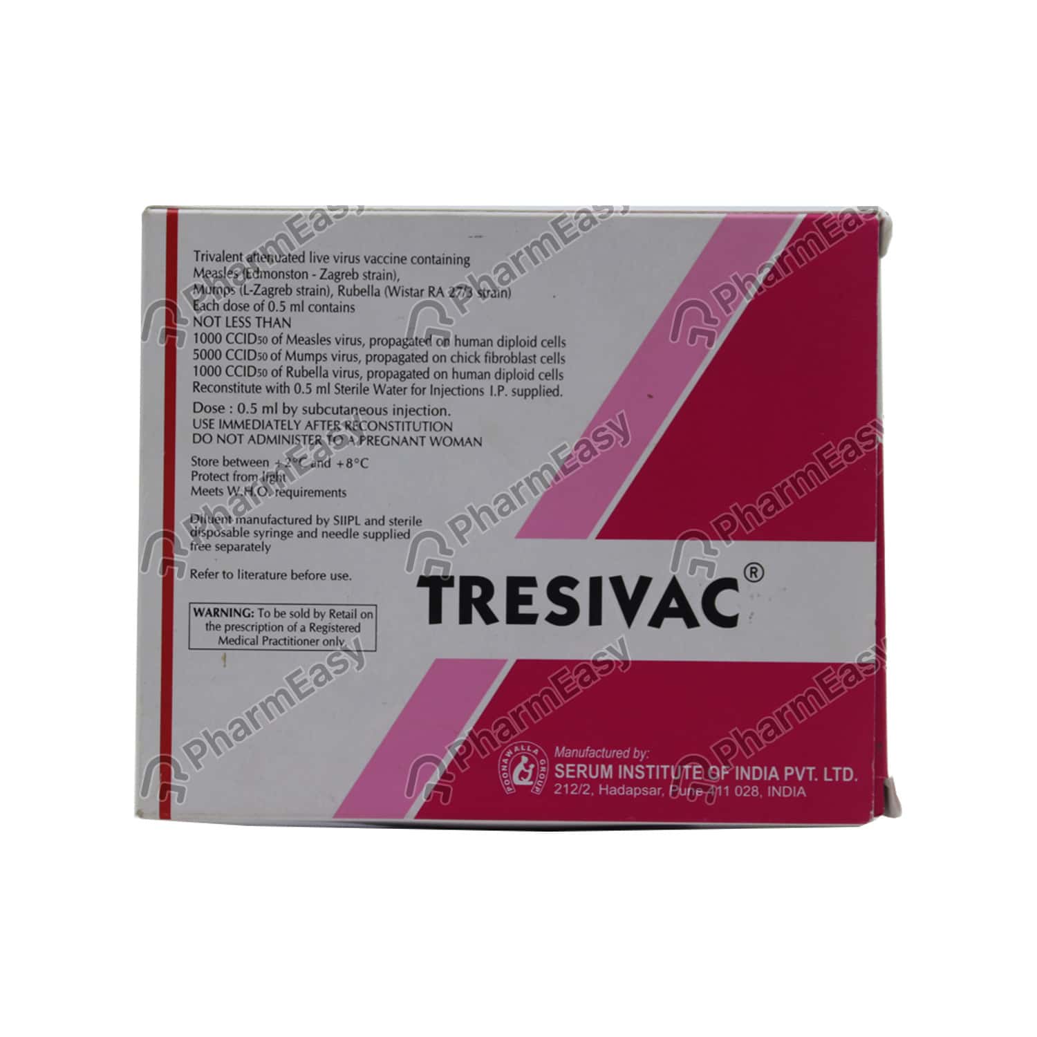 Buy Tresivac Inj 0.5ml Online at Flat 18% OFF* | PharmEasy