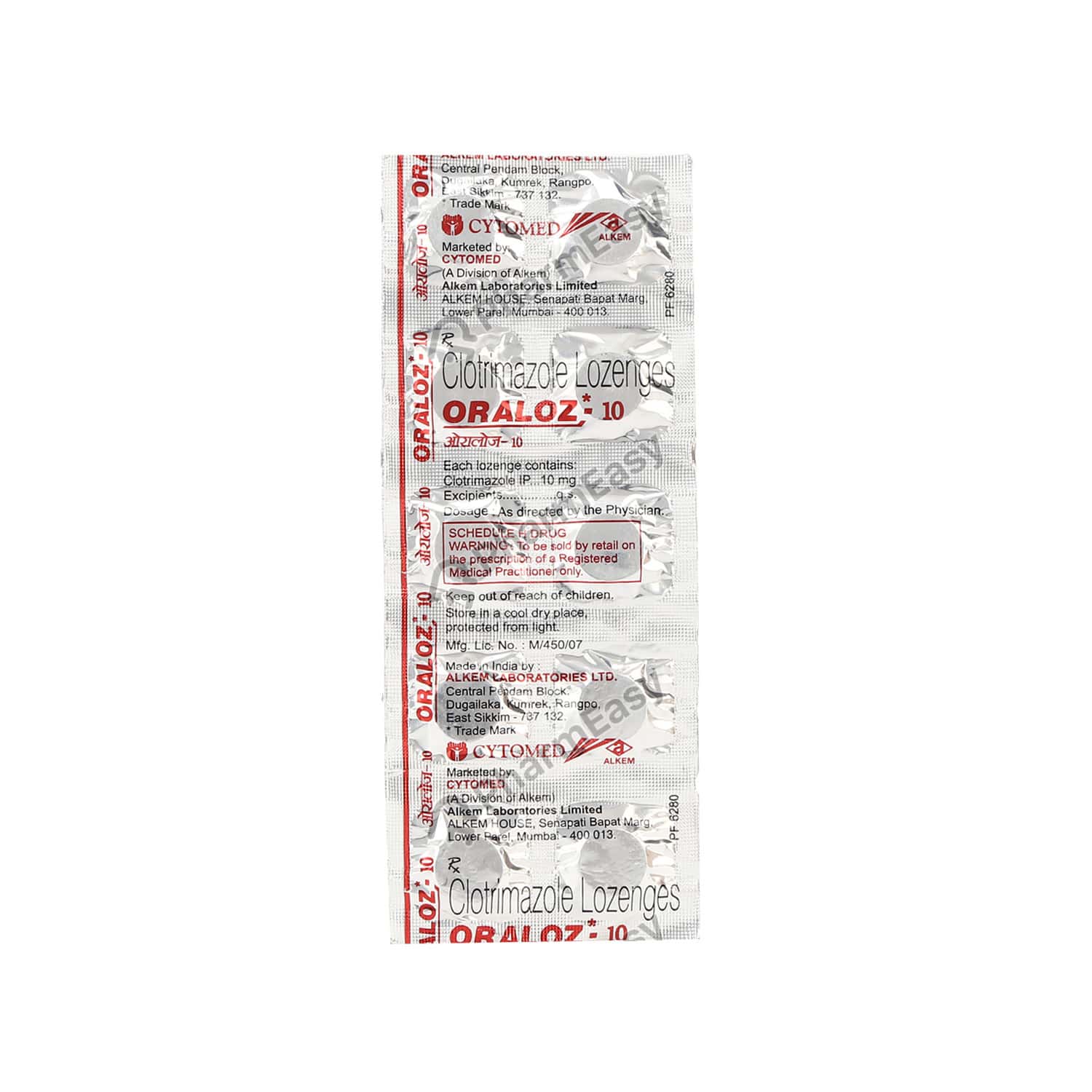 Buy Oraloz 10 MG Lozenge (10) Online at Flat 18% OFF* | PharmEasy
