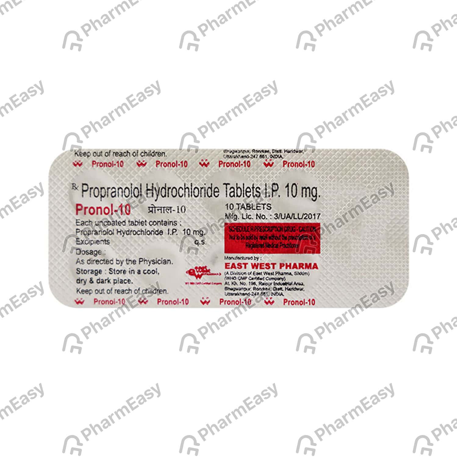 Pronol 10 MG Tablet (10): Uses, Side Effects, Price & Dosage | PharmEasy