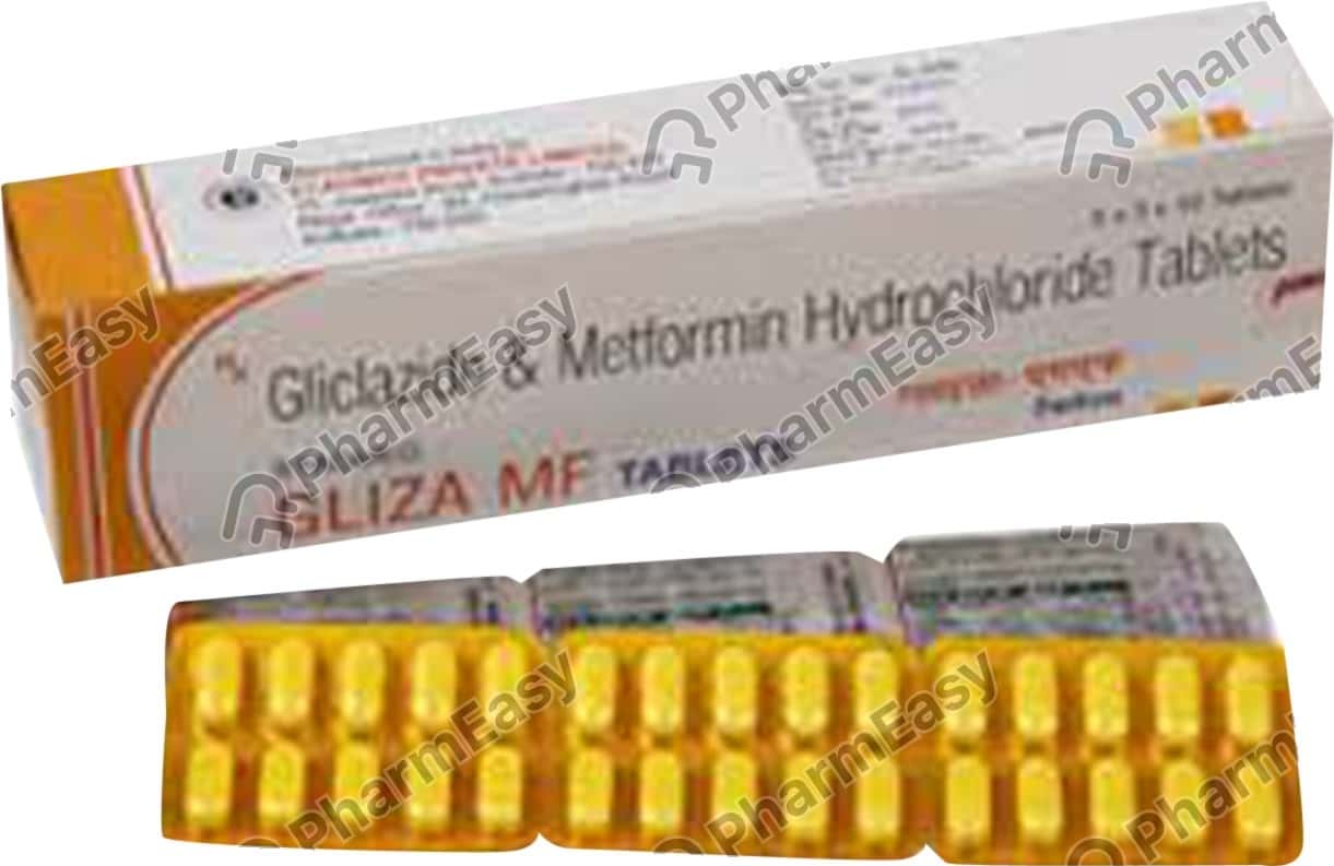 Gliza Mf Strip Of 10 Tablets: Uses, Side Effects, Price & Dosage ...