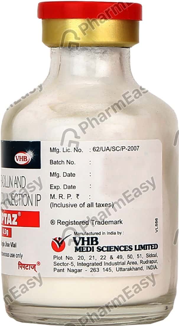Piptaz 4.5gmdry Vial Of 1 Powder For Injection: Uses, Side Effects ...