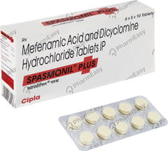 Spasmonil Plus Strip Of 10 Tablets: Uses, Side Effects, Price & Dosage ...