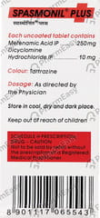 Spasmonil Plus Strip Of 10 Tablets: Uses, Side Effects, Price & Dosage ...