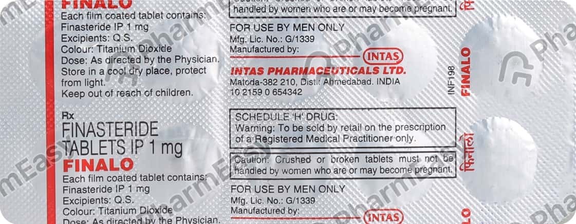Finalo 1 MG Tablet (10): Uses, Side Effects, Price & Dosage | PharmEasy