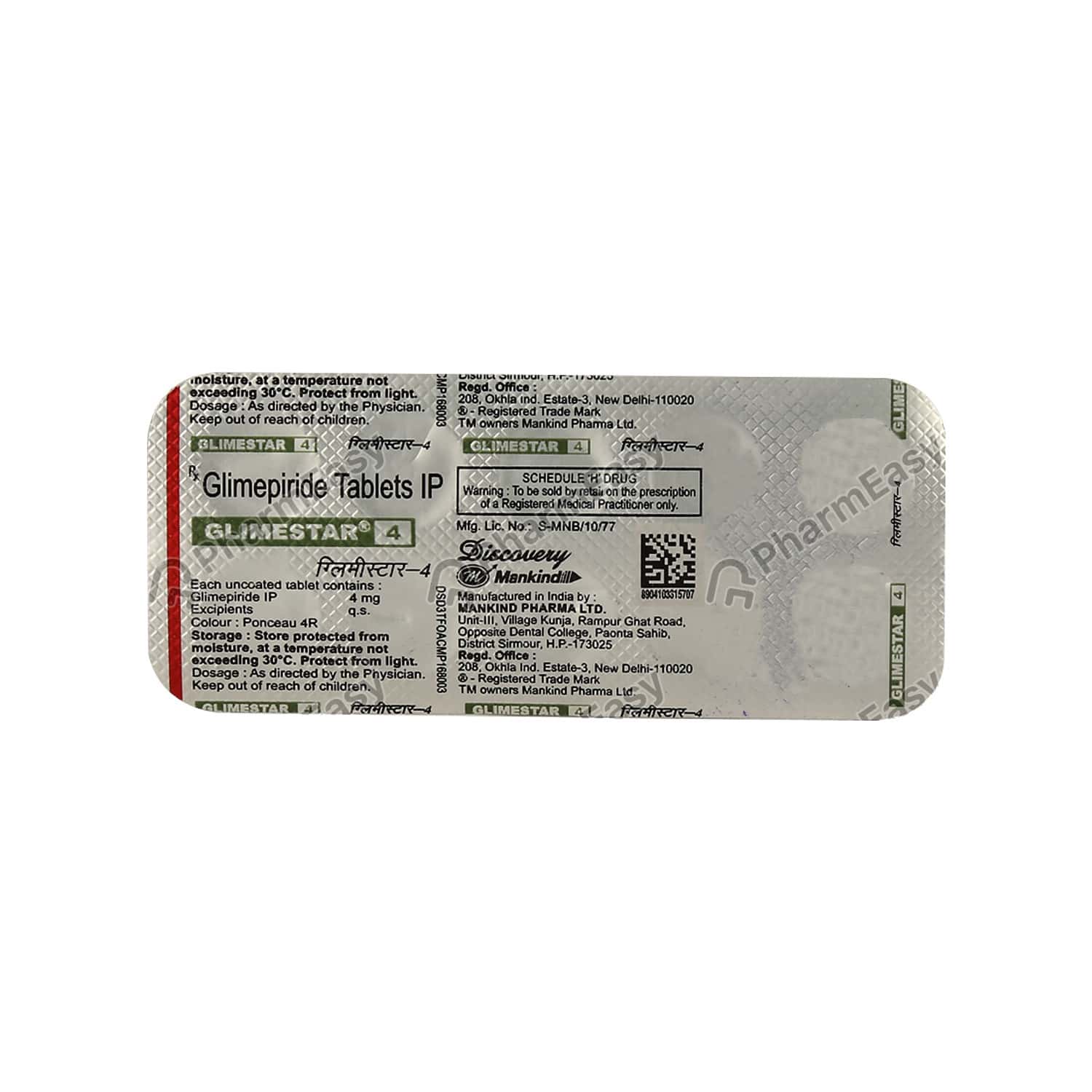 Glimestar 4 MG Tablet (10) - Uses, Side Effects, Dosage, Composition ...