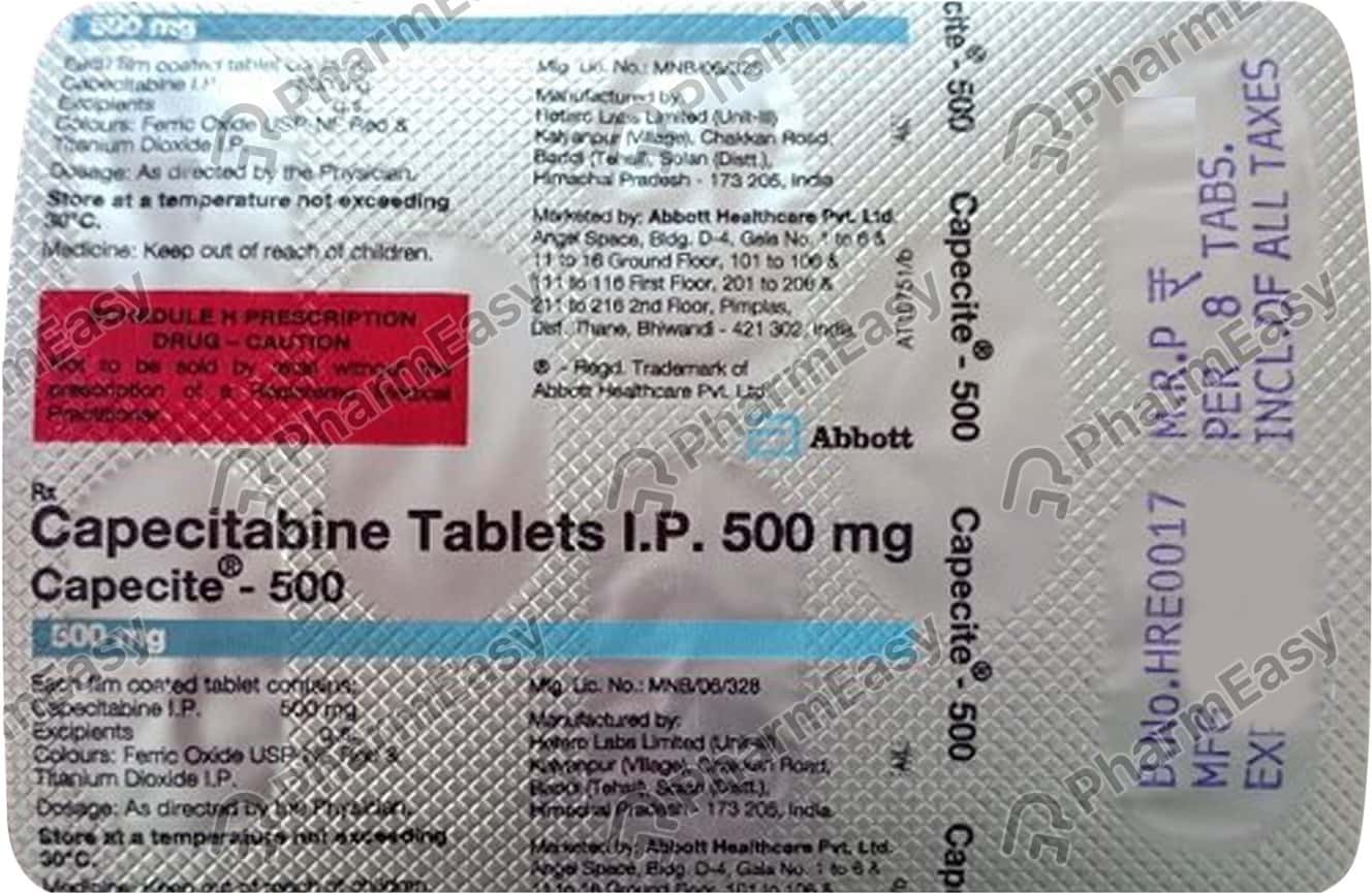 Capecite 500 MG Tablet (8): Uses, Side Effects, Price & Dosage | PharmEasy