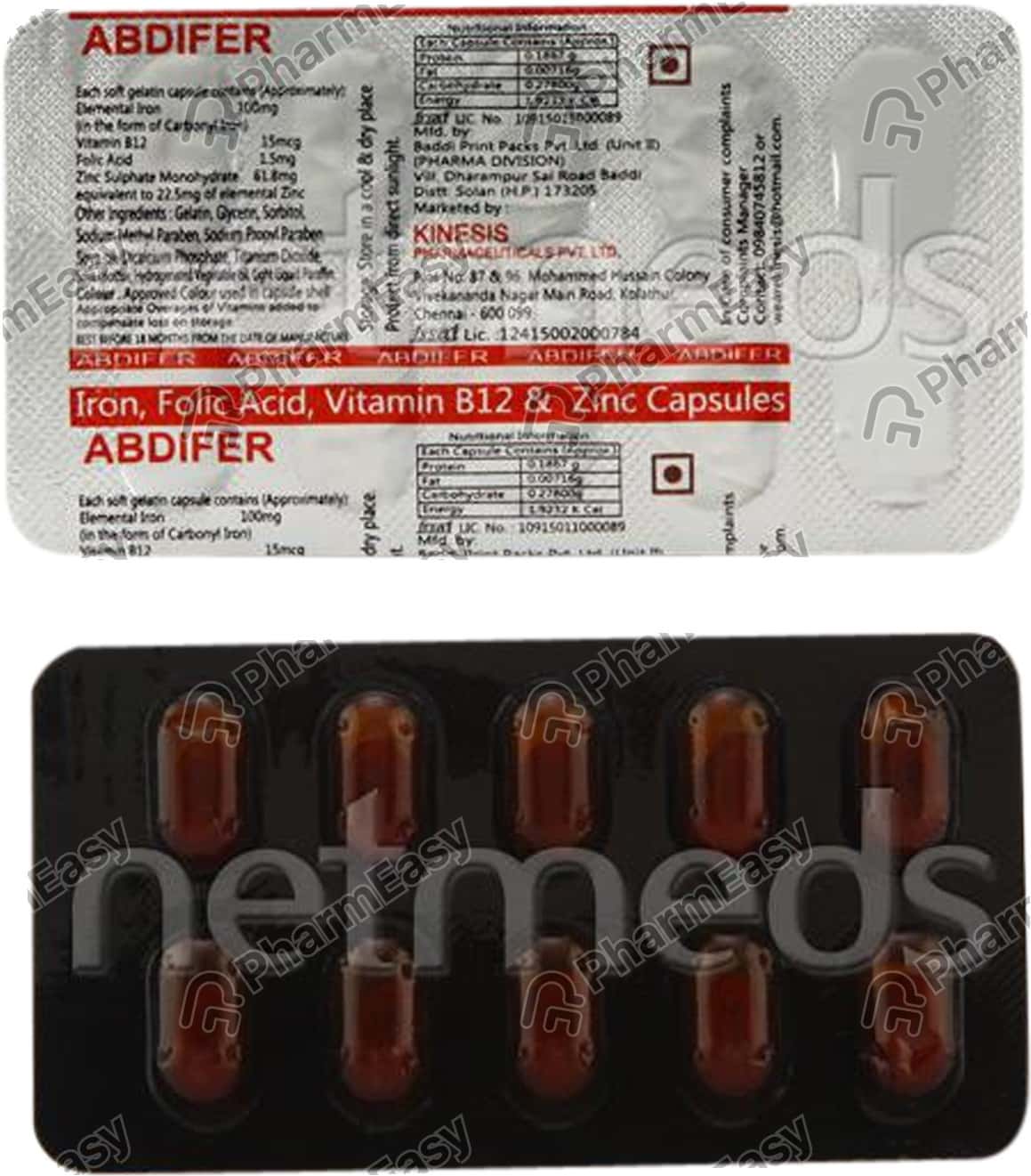 Abdifer Strip Of 10 Capsules: Uses, Side Effects, Price & Dosage ...
