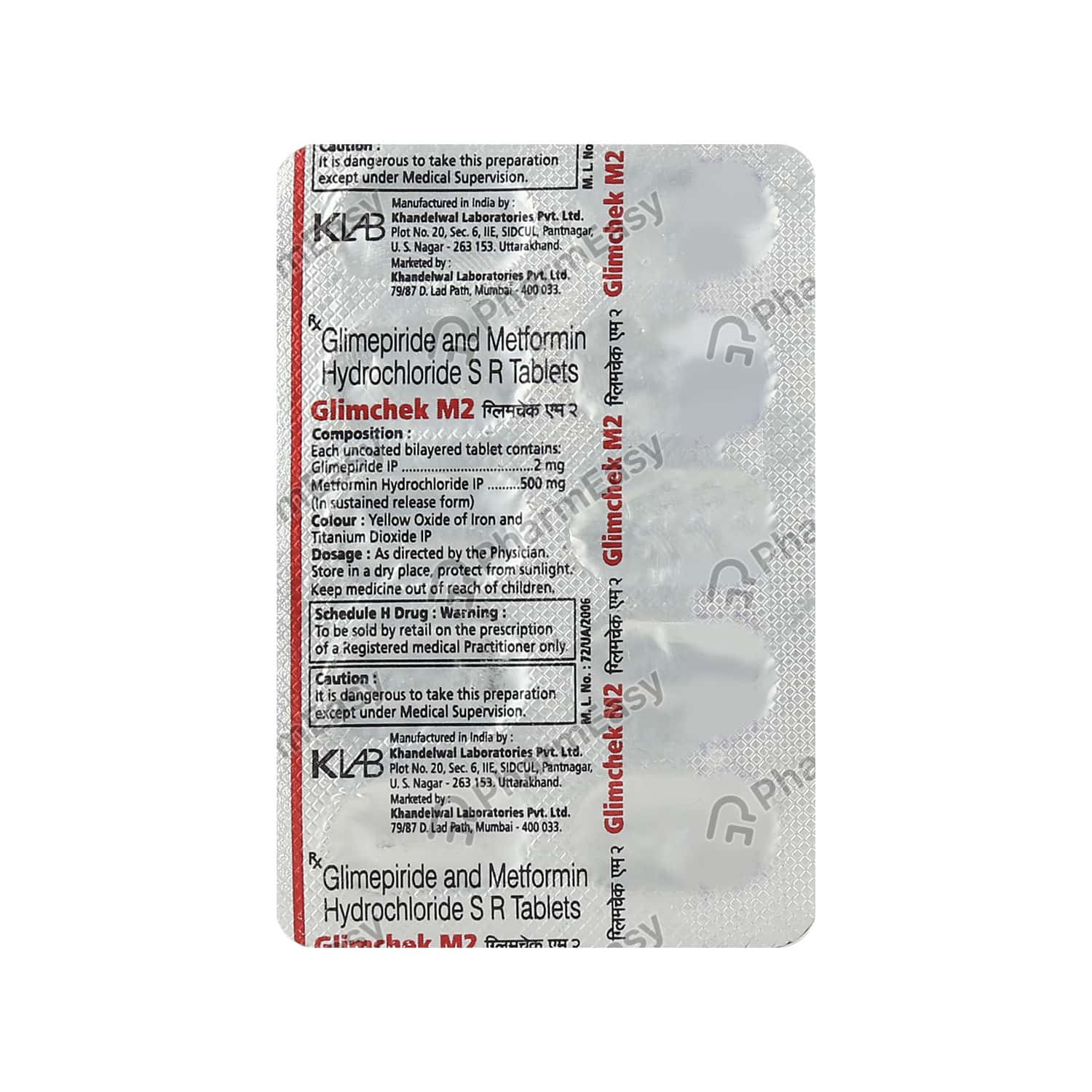 Glimchek M2 Tab - Uses, Side Effects, Dosage, Composition & Price ...