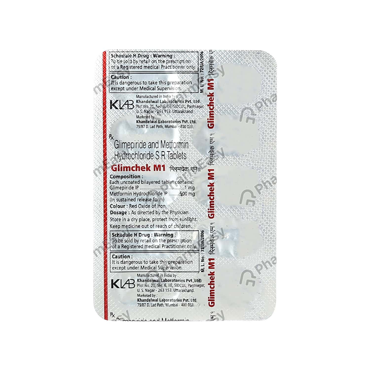 Glimchek M1 Tab - Uses, Side Effects, Dosage, Composition & Price ...