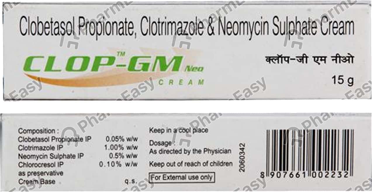 Clop Gm Cream 15gm: Uses, Side Effects, Price & Dosage | PharmEasy
