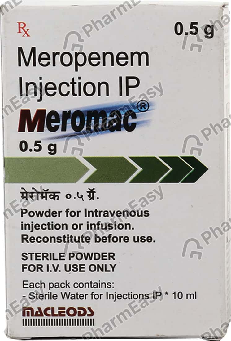 Meromac 500mg Dry Vial Of 1 Powder For Injection: Uses, Side Effects ...