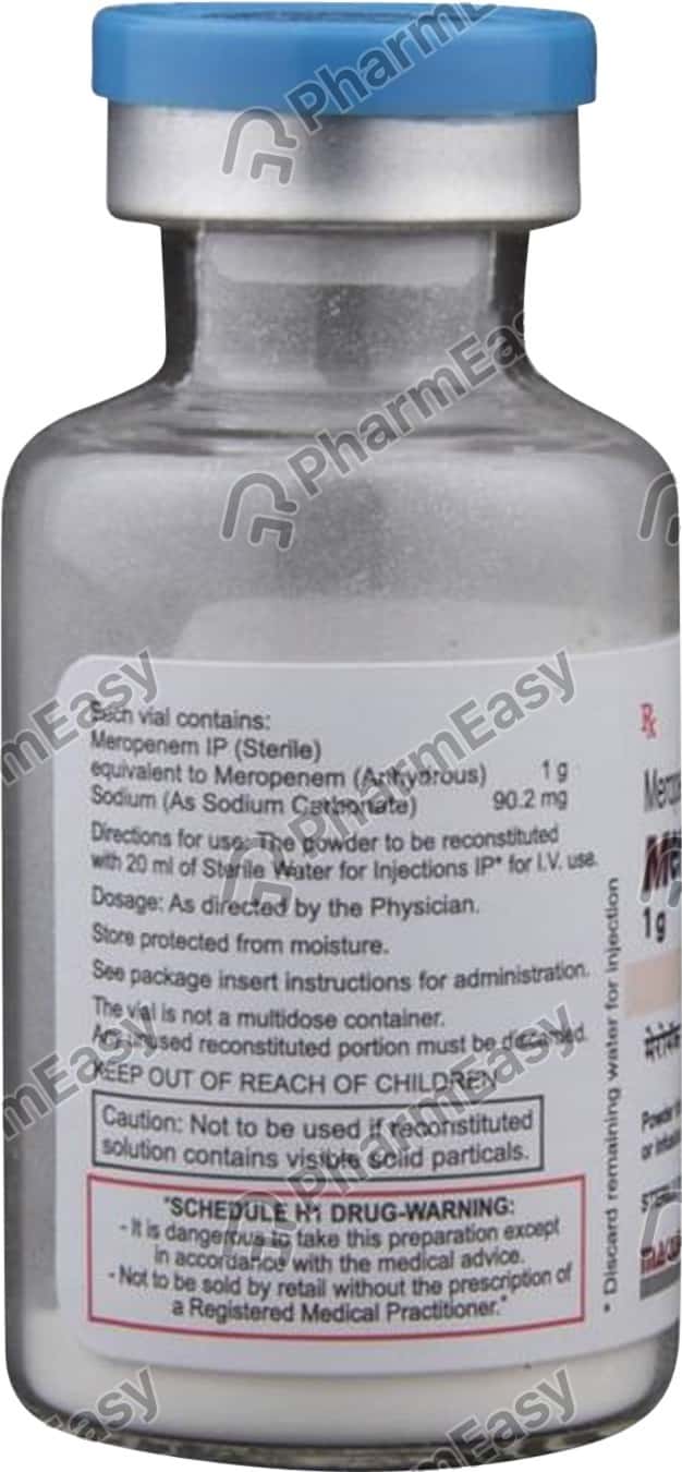 Meromac 1 G Powder For Injection (1): Uses, Side Effects, Price ...