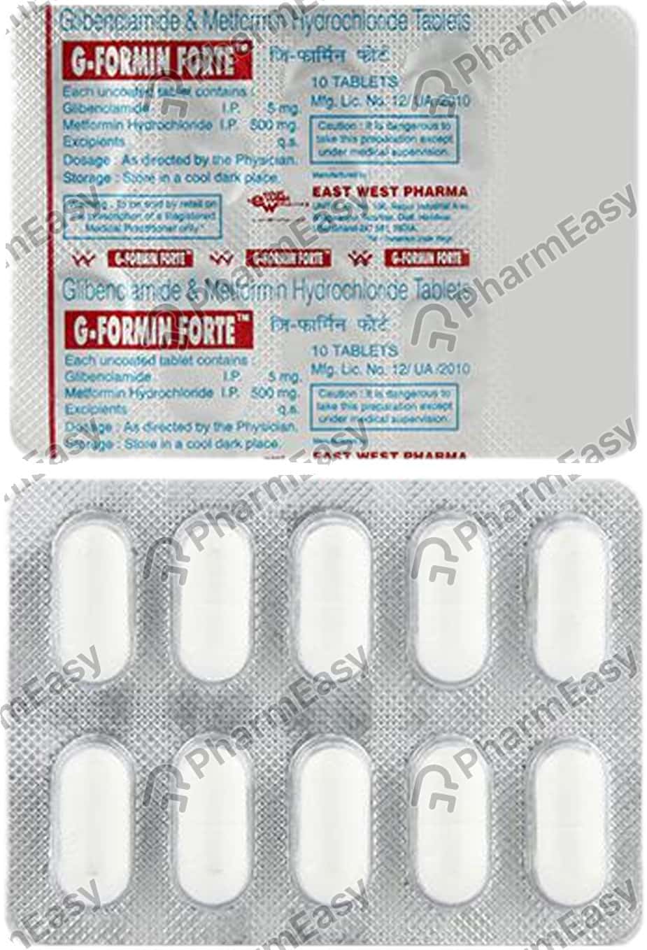G Formin Forte Strip Of 10 Tablets: Uses, Side Effects, Price & Dosage ...