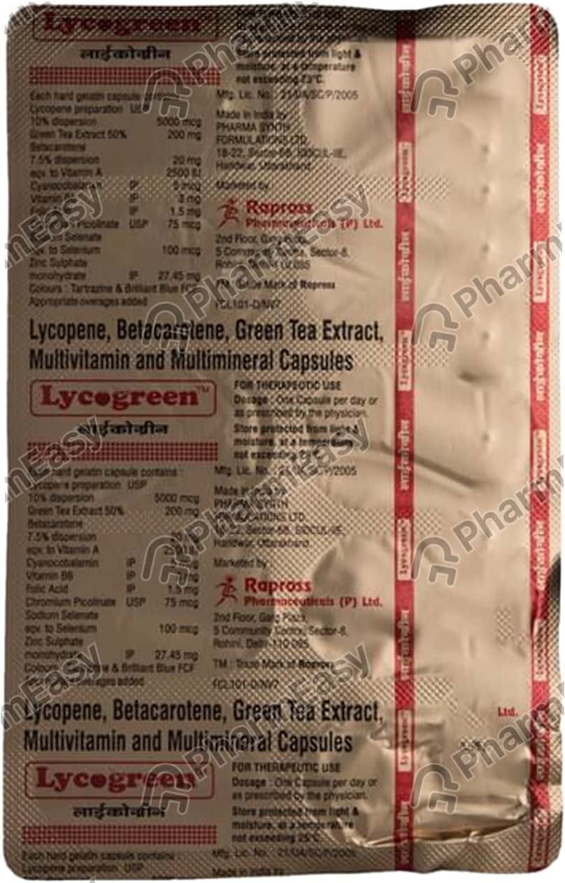 Buy Lycogreen Capsules Online at Flat 15% OFF | PharmEasy