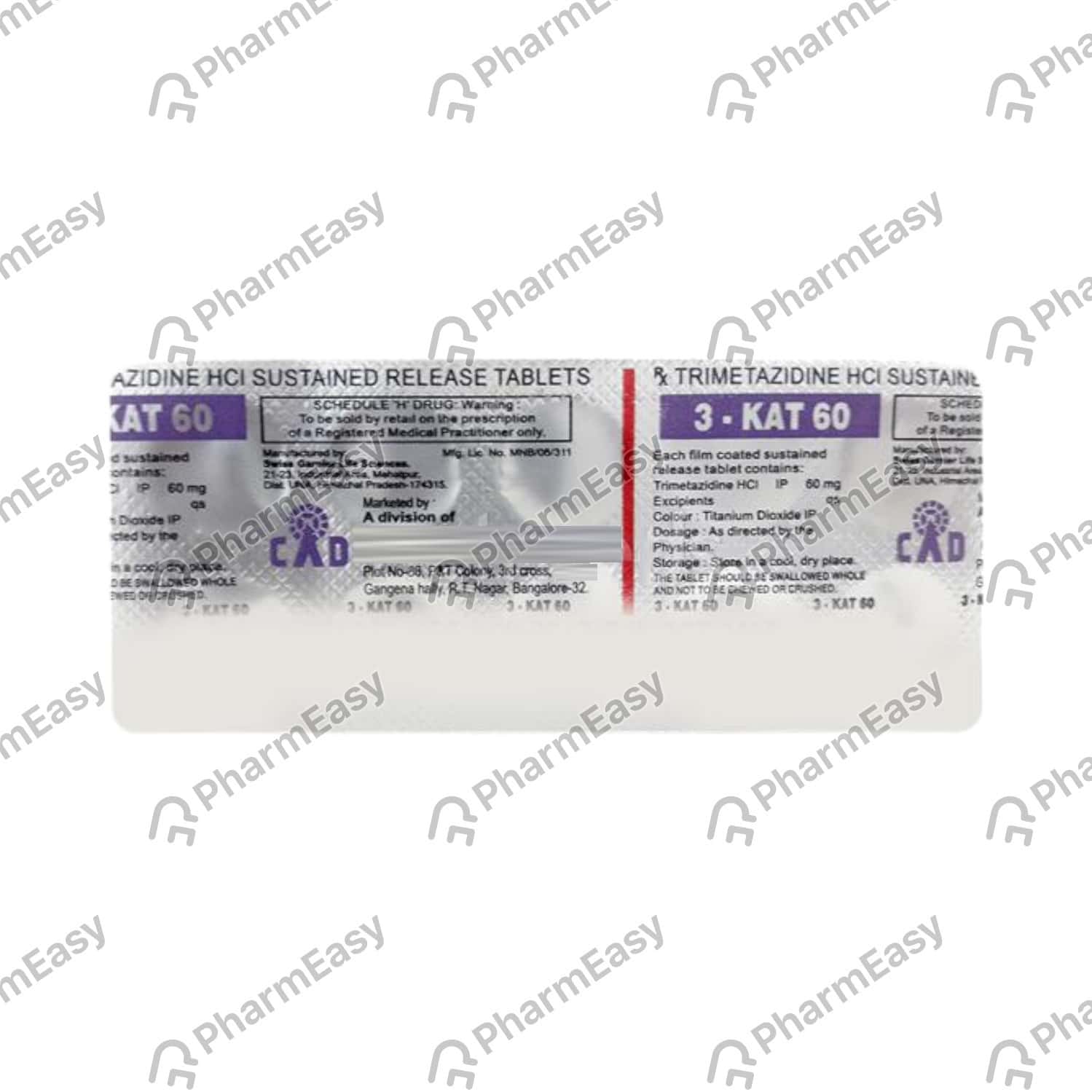 3 Kat 60 MG Tablet (10): Uses, Side Effects, Price & Dosage | PharmEasy
