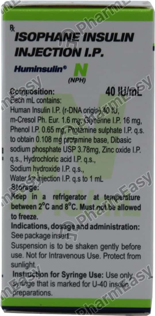 Huminsulin Nph 40 IU/ML Suspension For Injection (10): Uses, Side Effects, Price & Dosage ...