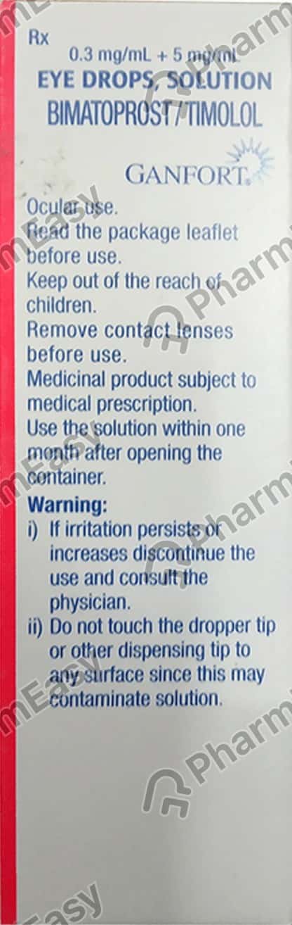 Ganfort Bottle Of 3ml Eye Drops: Uses, Side Effects, Price & Dosage ...