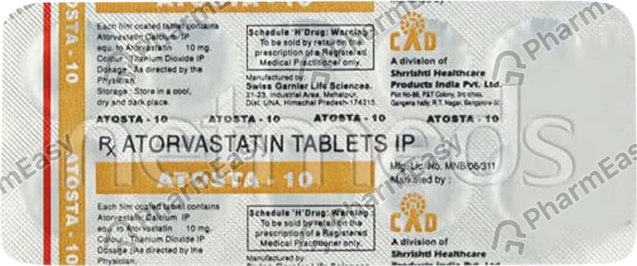 Atosta-10 Tablet: Uses, Side-effects, Price, Dosage & More Info - PharmEasy