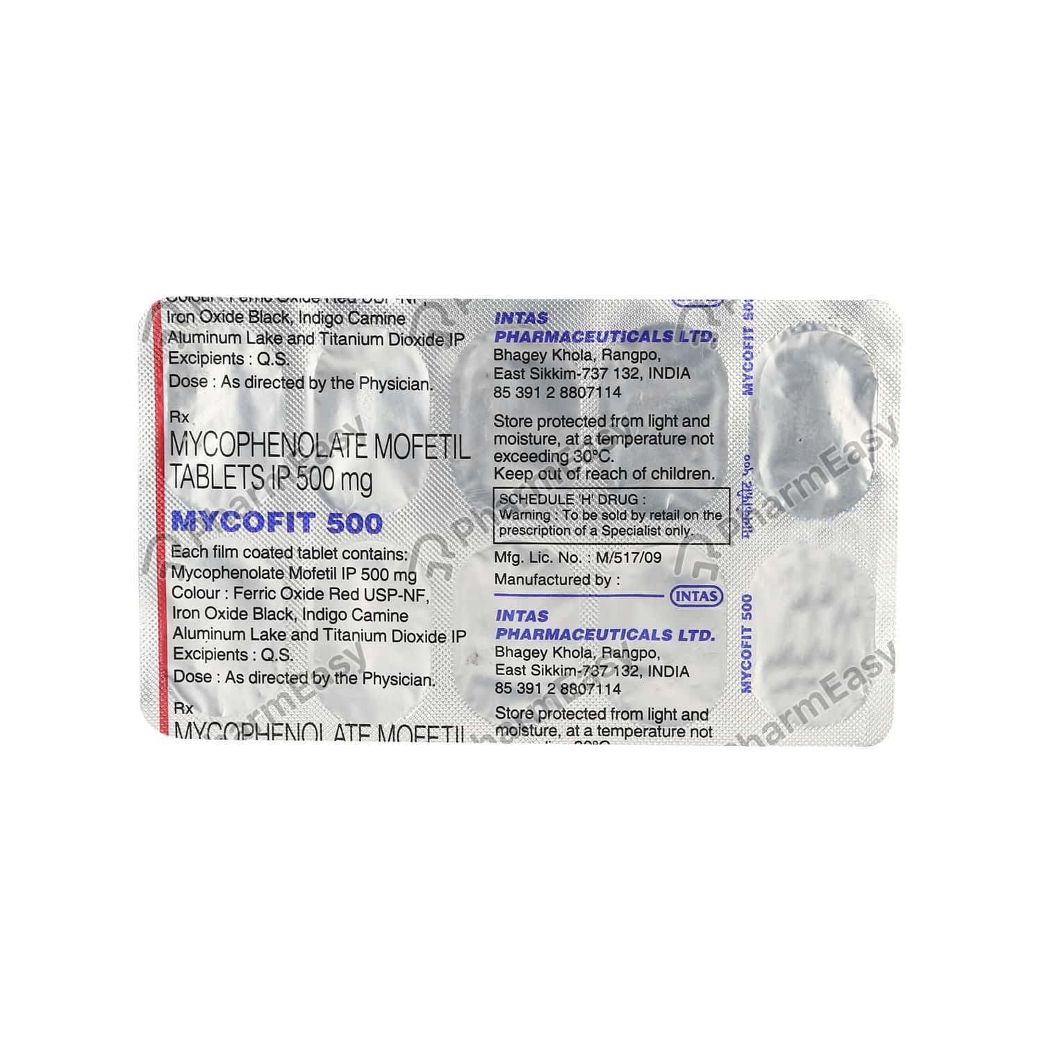 Buy Mycofit 500 MG Tablet (10) Online at Flat 18% OFF* | PharmEasy