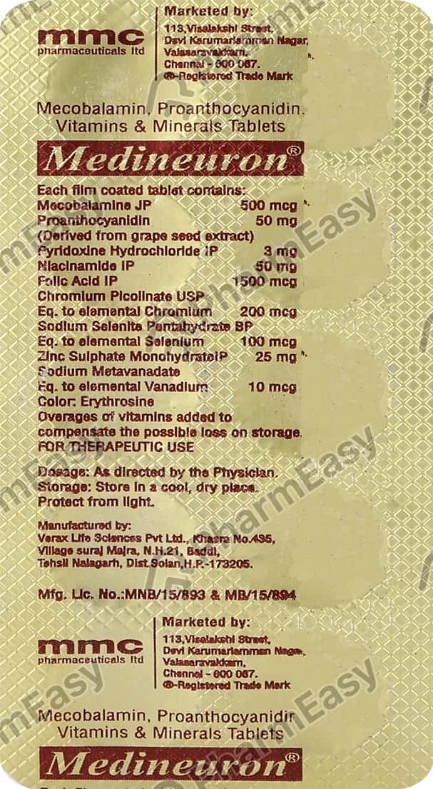 Buy Medineuron Strip Of 10 Tablets Online at Flat 15% OFF | PharmEasy