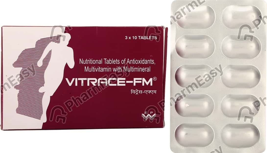 Buy Vitrace Fm Strip Of 10 Tablets Online at Flat 15% OFF | PharmEasy