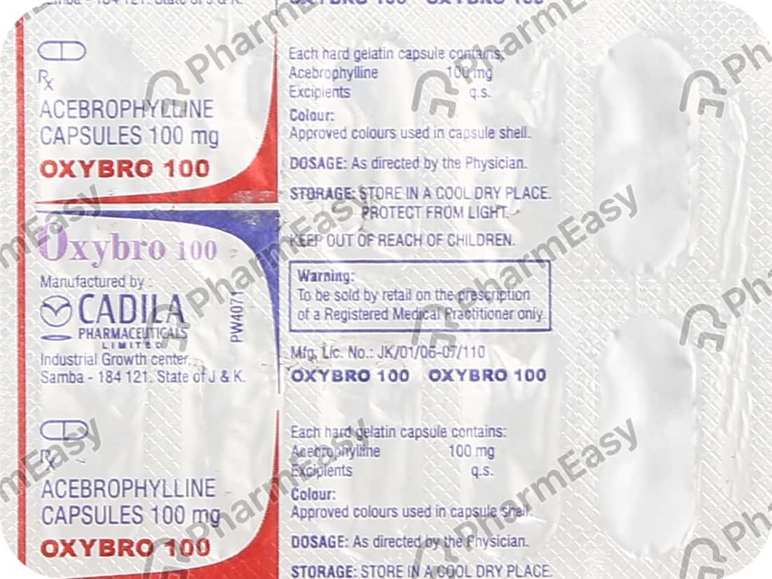 Oxybro 100 MG Capsule (10): Uses, Side Effects, Price & Dosage | PharmEasy