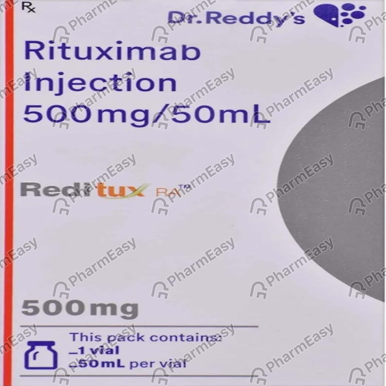 Reditux 500 MG Solution For Injection (50): Uses, Side Effects, Price ...