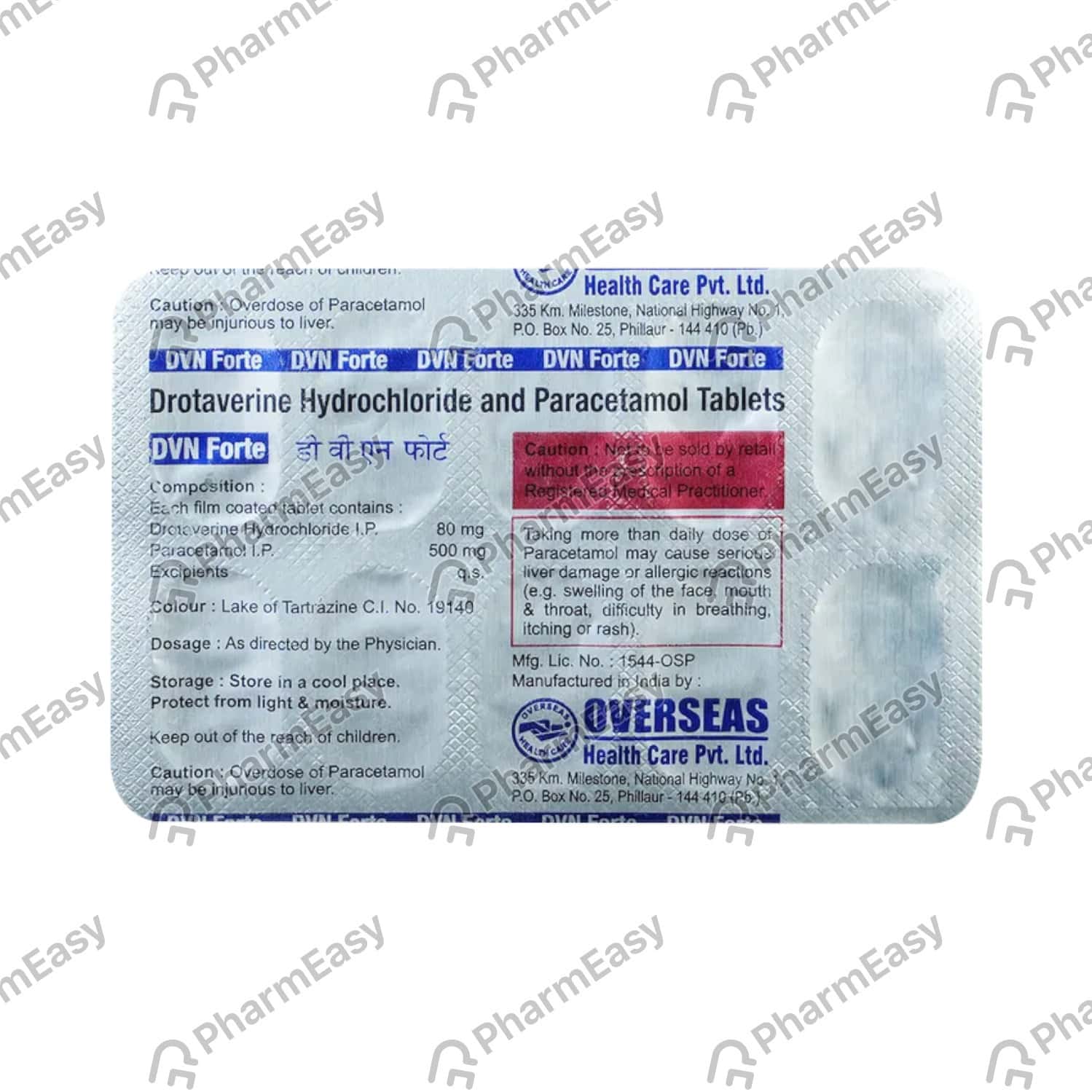 Dvn Forte Strip Of 10 Tablets: Uses, Side Effects, Price & Dosage ...