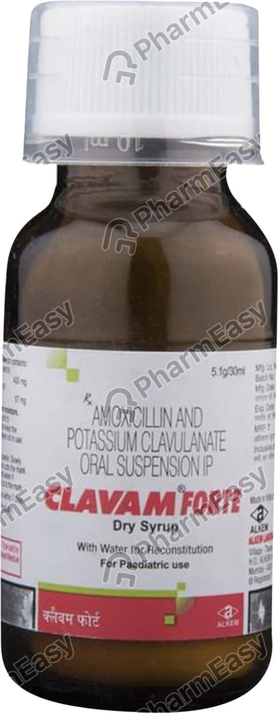 Clavam Forte Dry Syrup 30ml: Uses, Side Effects, Price & Dosage | PharmEasy