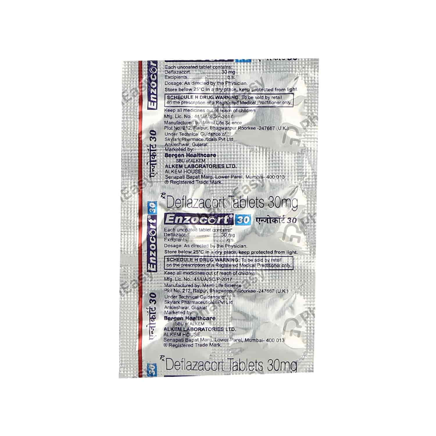 Enzocort 30mg Tab - Uses, Side Effects, Dosage, Composition & Price ...