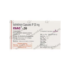 Isac 20 MG Capsule (10) - Uses, Side Effects, Dosage, Composition ...