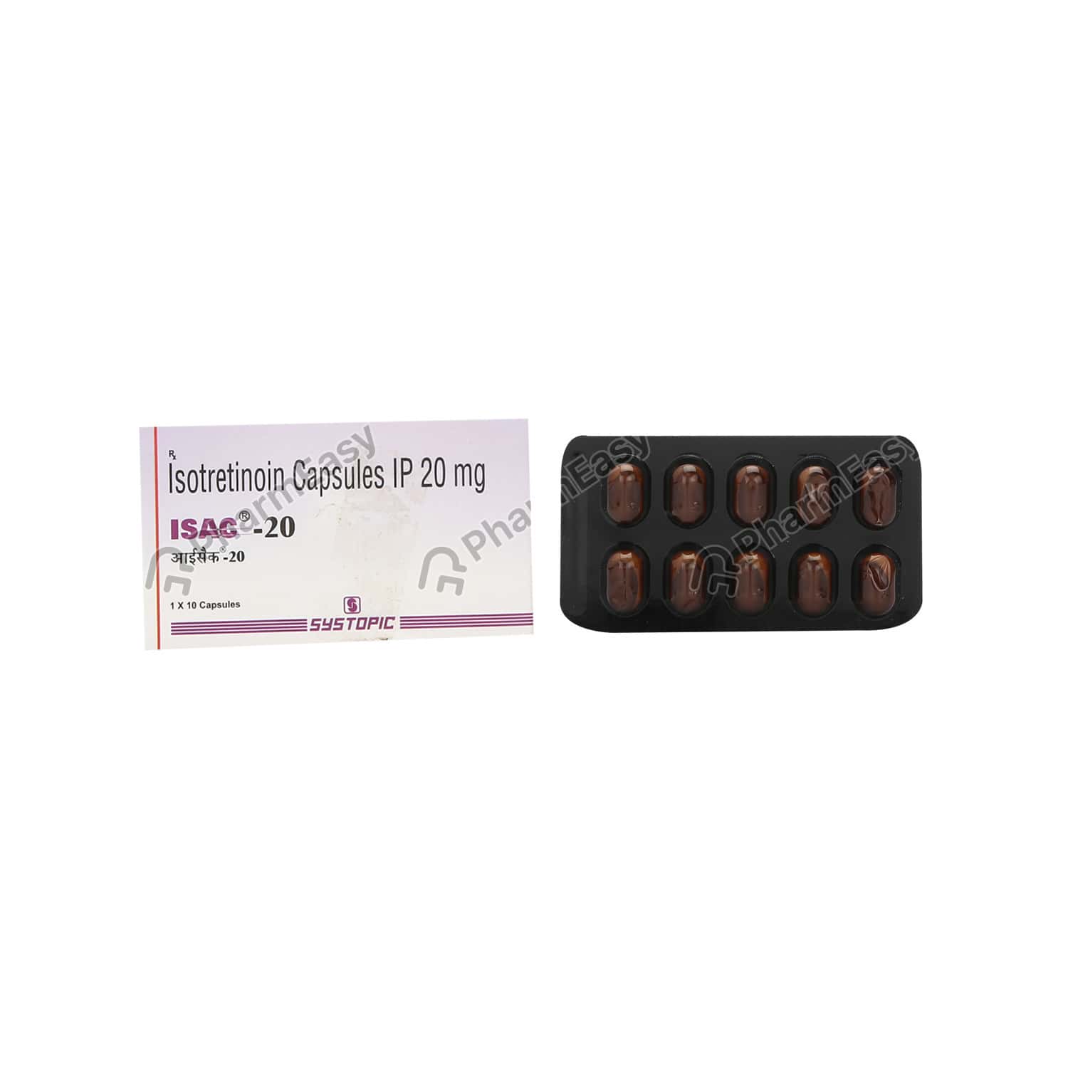 Isac 20 MG Capsule (10) - Uses, Side Effects, Dosage, Composition ...