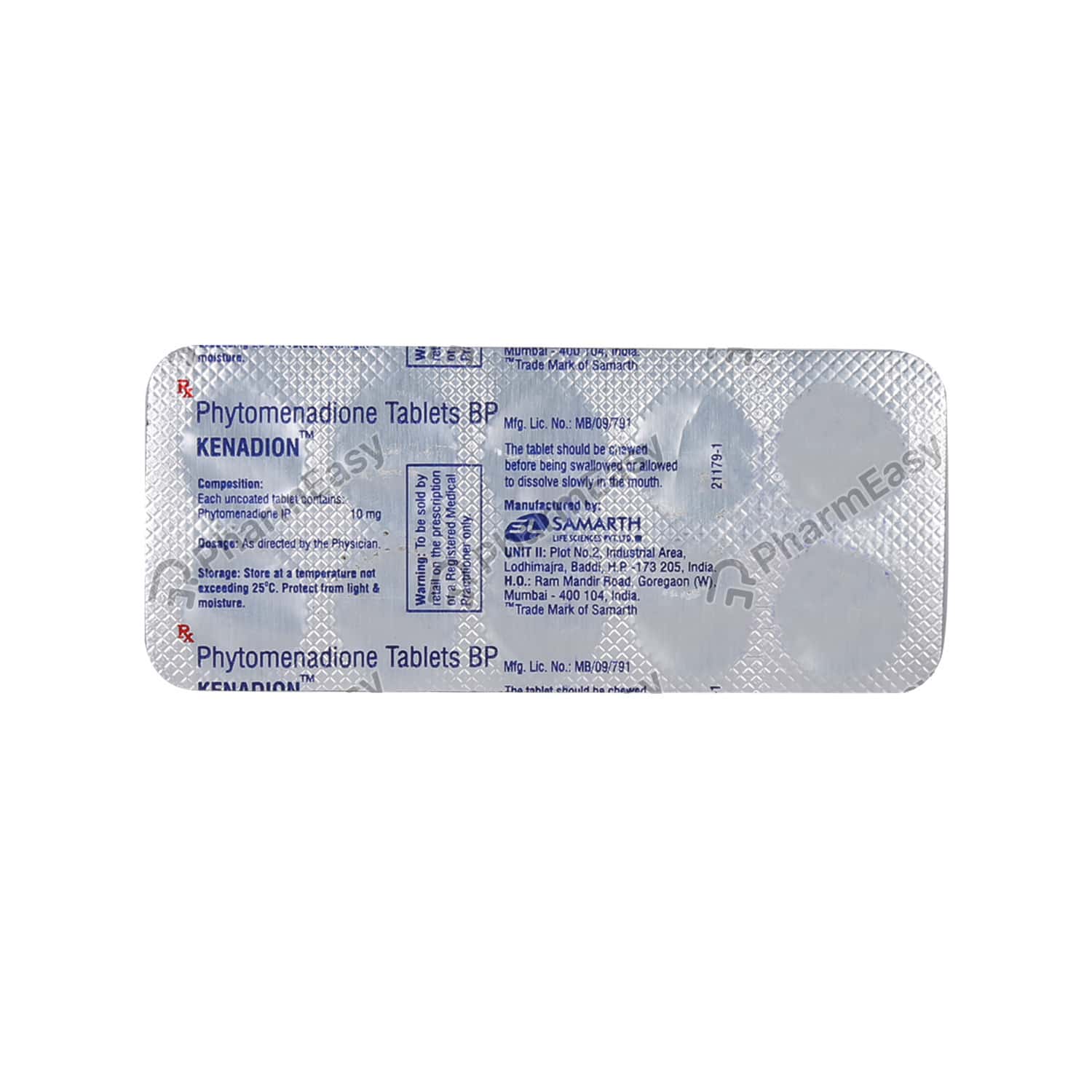 Kenadion 10 MG Tablet (10) - Uses, Side Effects, Dosage, Composition ...