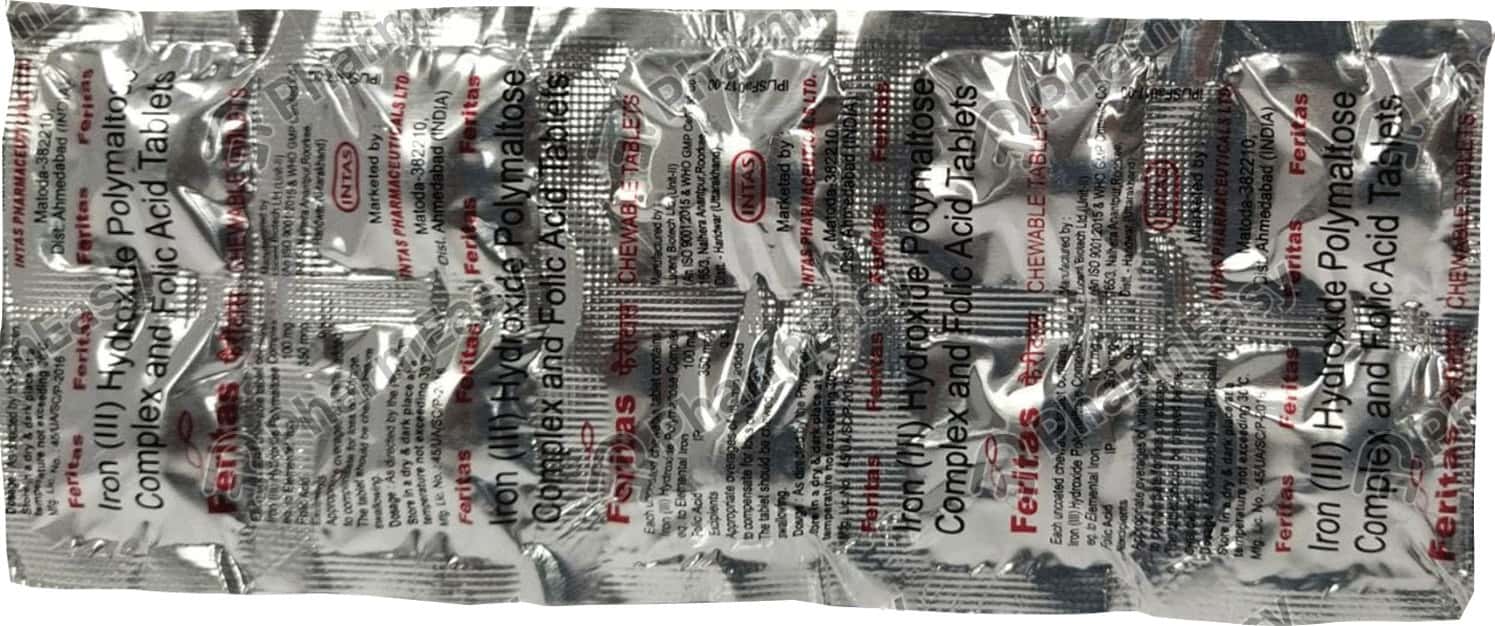 Feritas Strip Of 10 Chewable Tablets: Uses, Side Effects, Price ...