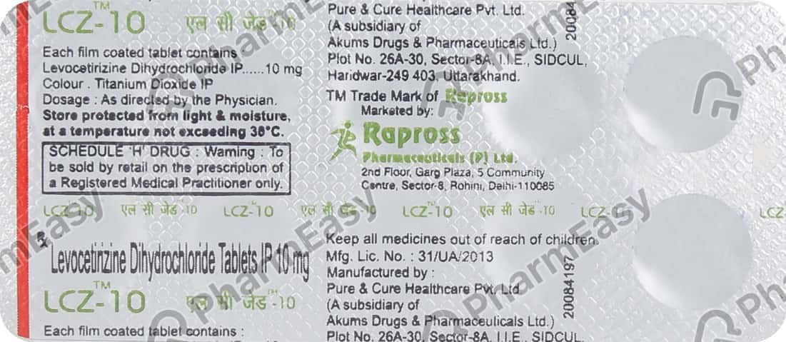 Safecet 10 MG Tablet (10): Uses, Side Effects, Price & Dosage | PharmEasy