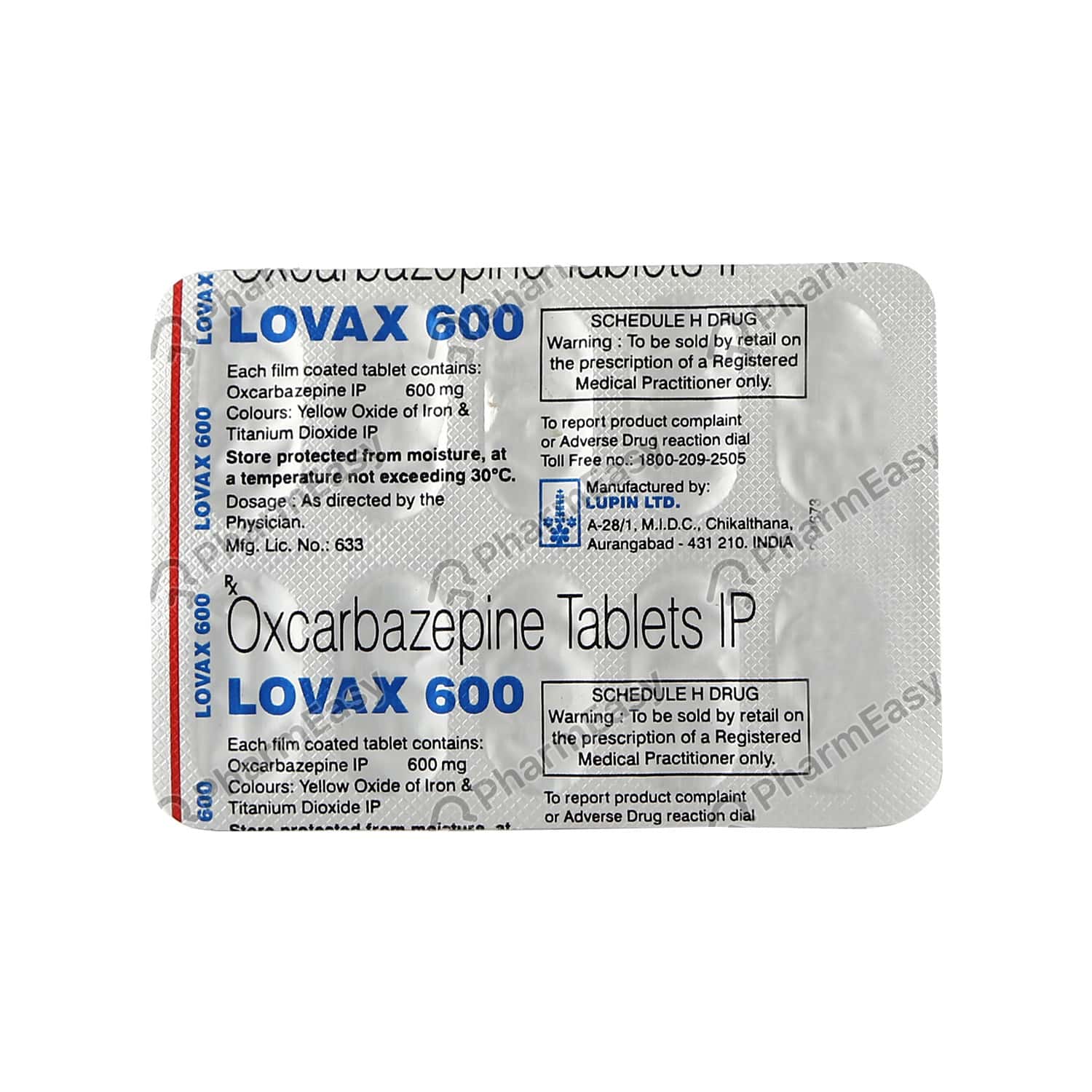 Buy Lovax 600 MG Tablet (10) Online at Flat 18% OFF* | PharmEasy