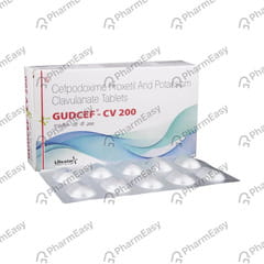 Gudcef Cv 200mg Strip Of 6 Tablets: Uses, Side Effects, Price & Dosage ...