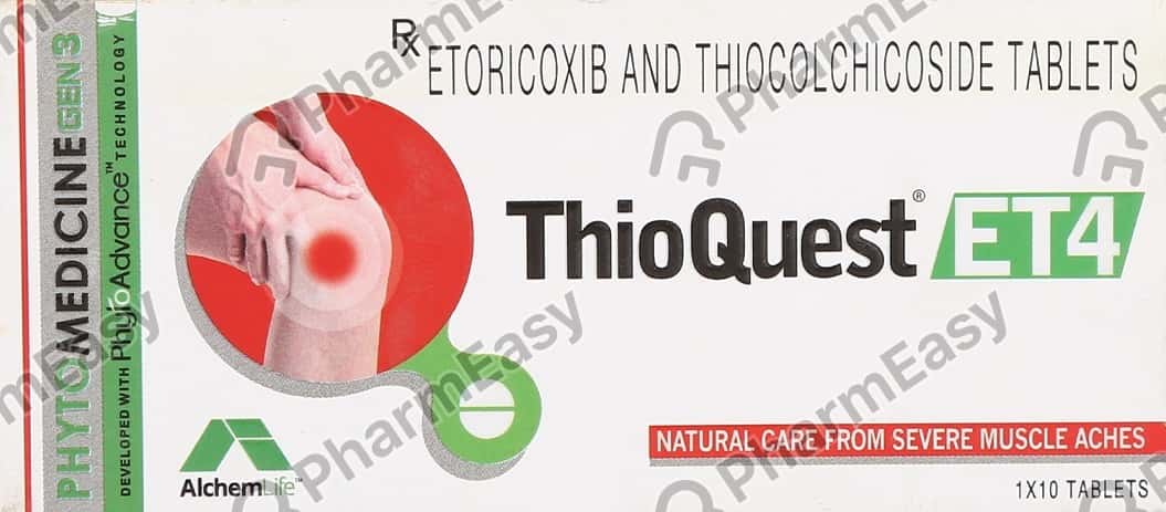 Thioquest Et 4mg Strip Of 10 Tablets: Uses, Side Effects, Price ...