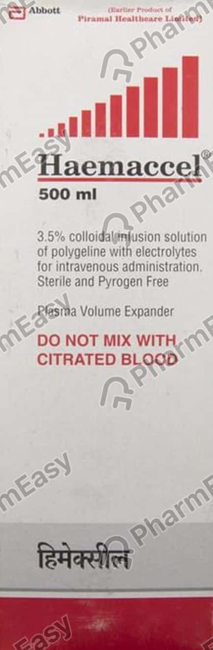 Haemaccel 500ml Solution For Infusion: Uses, Side-effects, Price ...