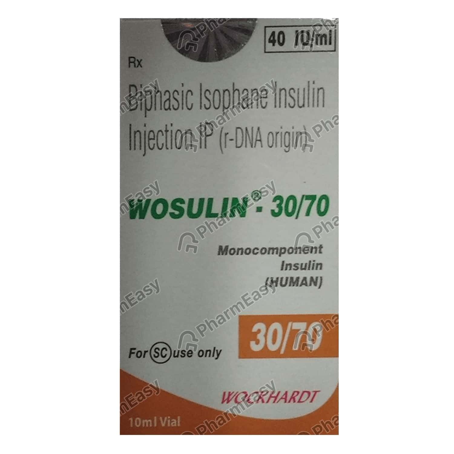Wosulin 40 IU/ML Injection (10): Uses, Side Effects, Price & Dosage ...