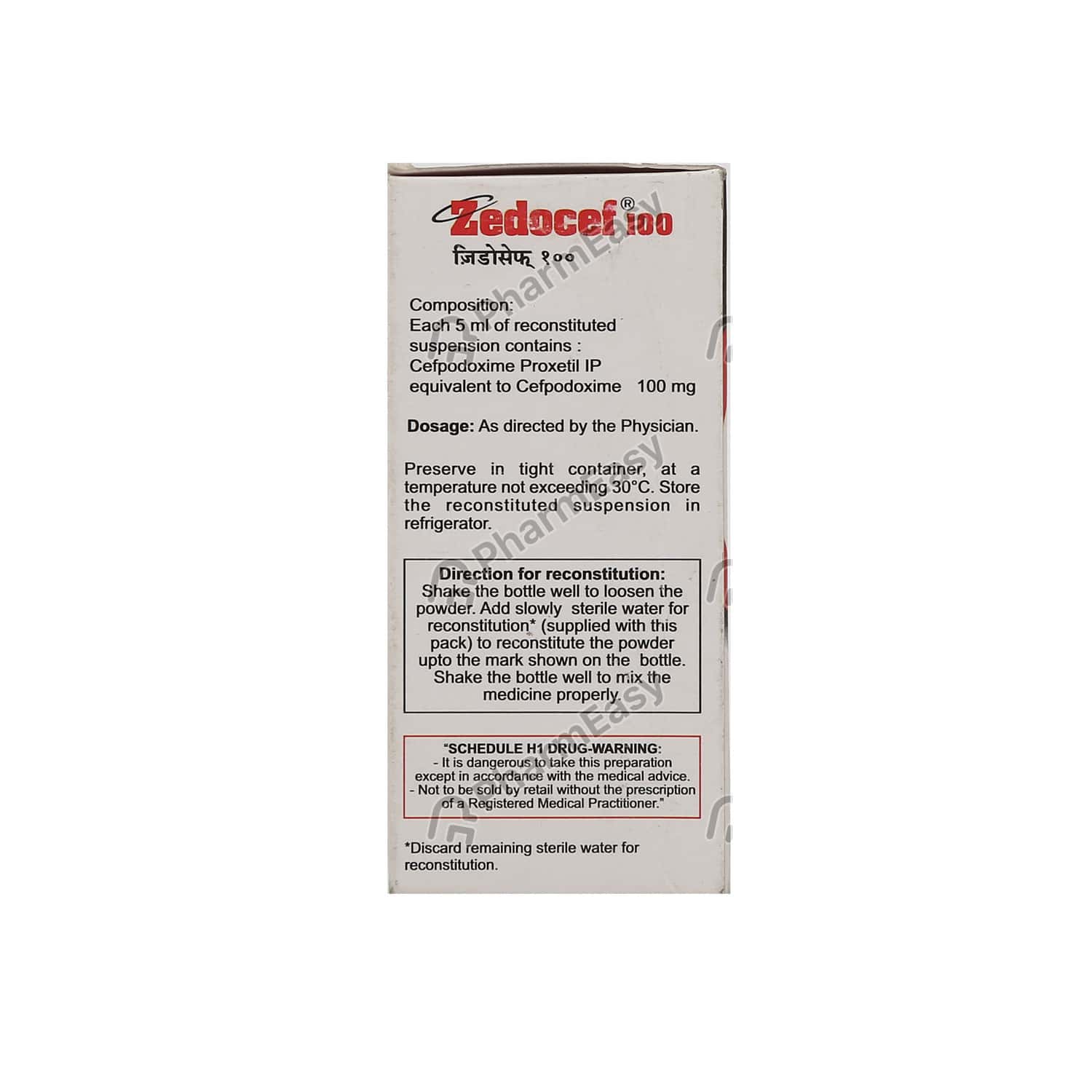 Zedocef 100 MG Dry Suspension (30) - Uses, Side Effects, Dosage ...