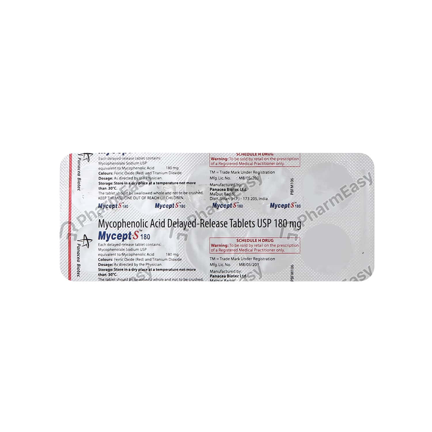 Buy Mycept S 180 MG Tablet (10) Online at Flat 18% OFF* | PharmEasy