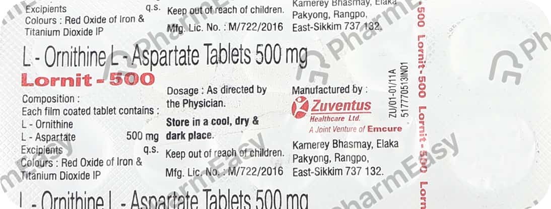 Buy Lornit 500 MG Tablet (10) Online at Flat 15% OFF | PharmEasy