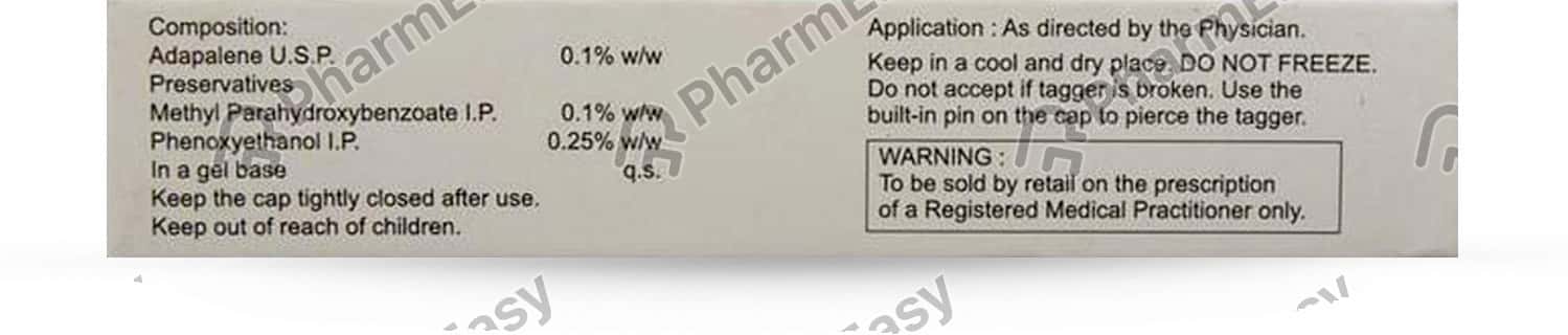 Adlene 0.1 %W/W Gel (15): Uses, Side Effects, Price & Dosage | PharmEasy