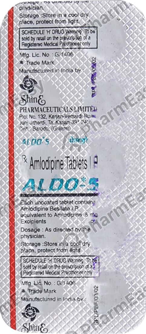 Buy Aldo 5 MG Tablet (10) Online at Flat 15% OFF | PharmEasy