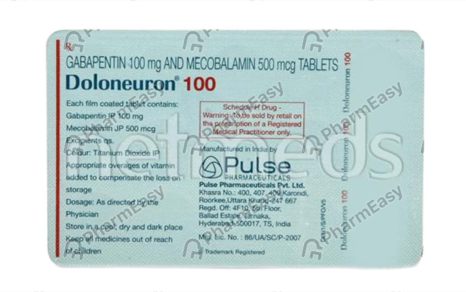 Doloneuron 100mg Strip Of 10 Tablets: Uses, Side Effects, Price & Dosage | PharmEasy